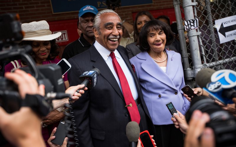 Rep. Charlie Rangel Declares Victory!