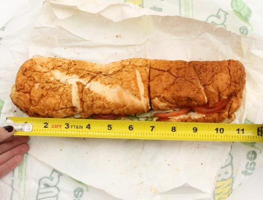 Subway Agrees To Measure Sandwiches