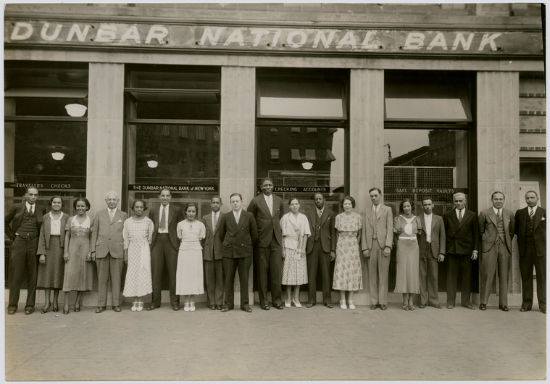 Staff Of The Dunbar National Bank, Harlem, NY, 1930