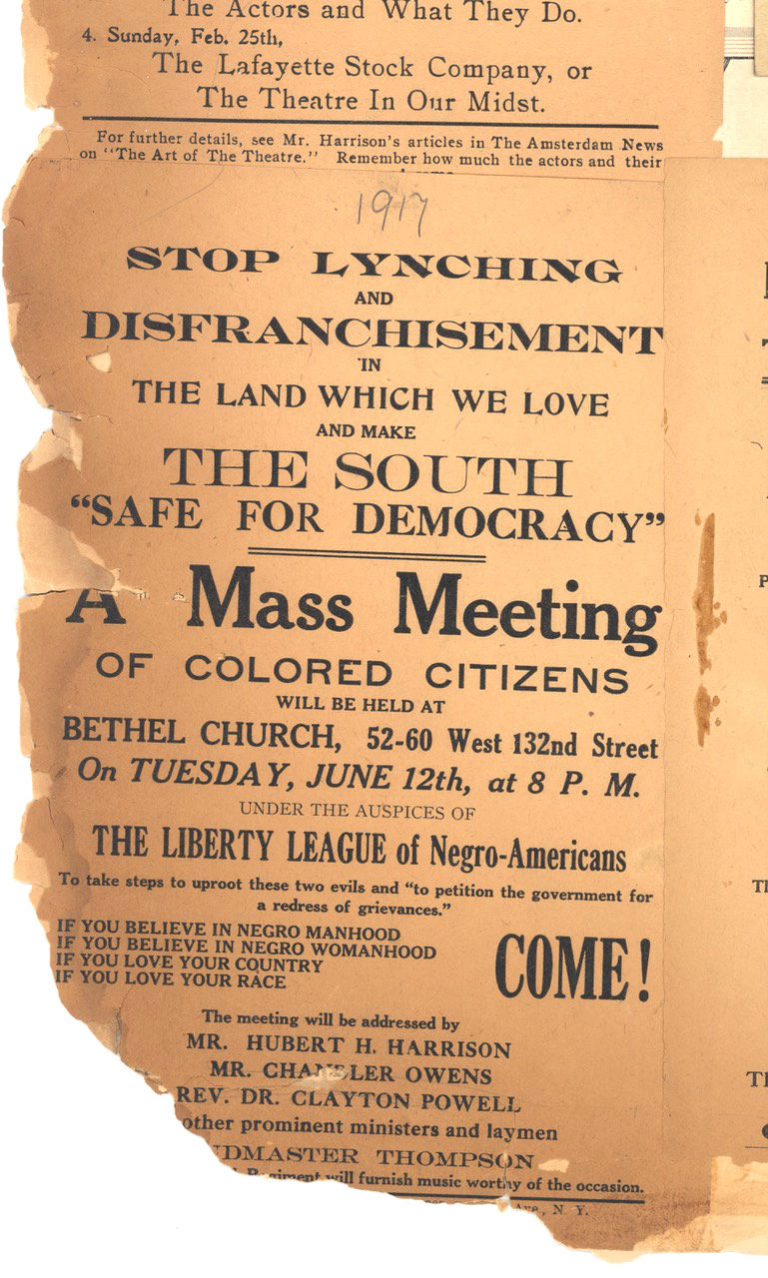 100th Anniversary Of Harlem's Hubert Harrison’s Founding Of The “New ...