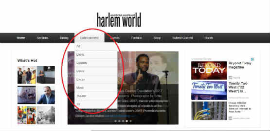 New Tabs On The Harlem World Website