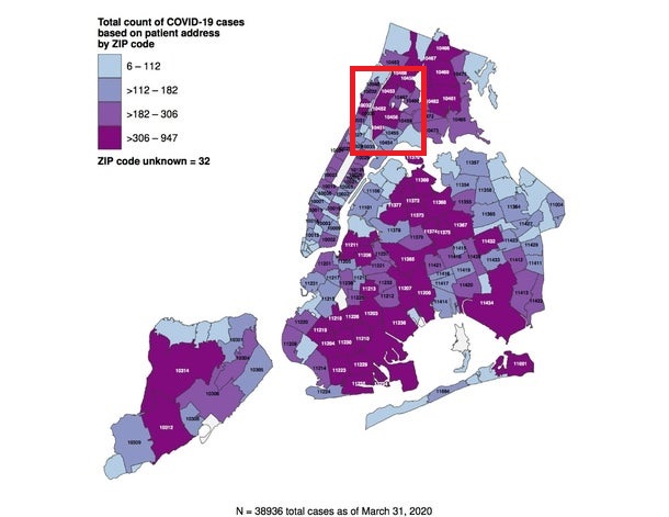The COVID Crisis: Coronavirus Maps Show Case Data By Zip Code From ...