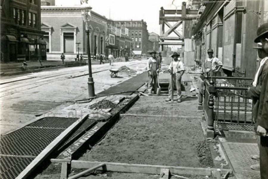 Lexington Avenue Construction At 124th And 125th Streets In Harlem, NY 1915